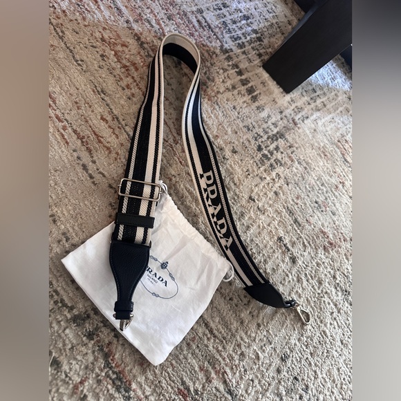 Prada | Bags | Prada Black And White Adjustable Strap Not For Sale ...